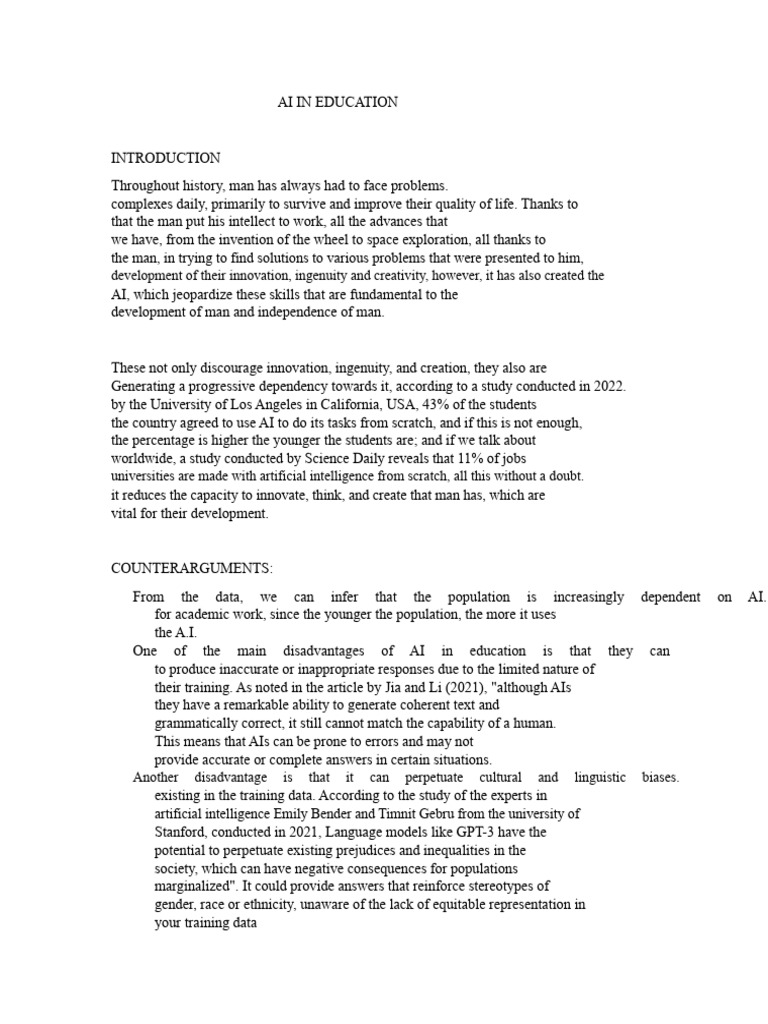 Arguments Against AI | PDF | Artificial Intelligence | Intelligence (AI ...