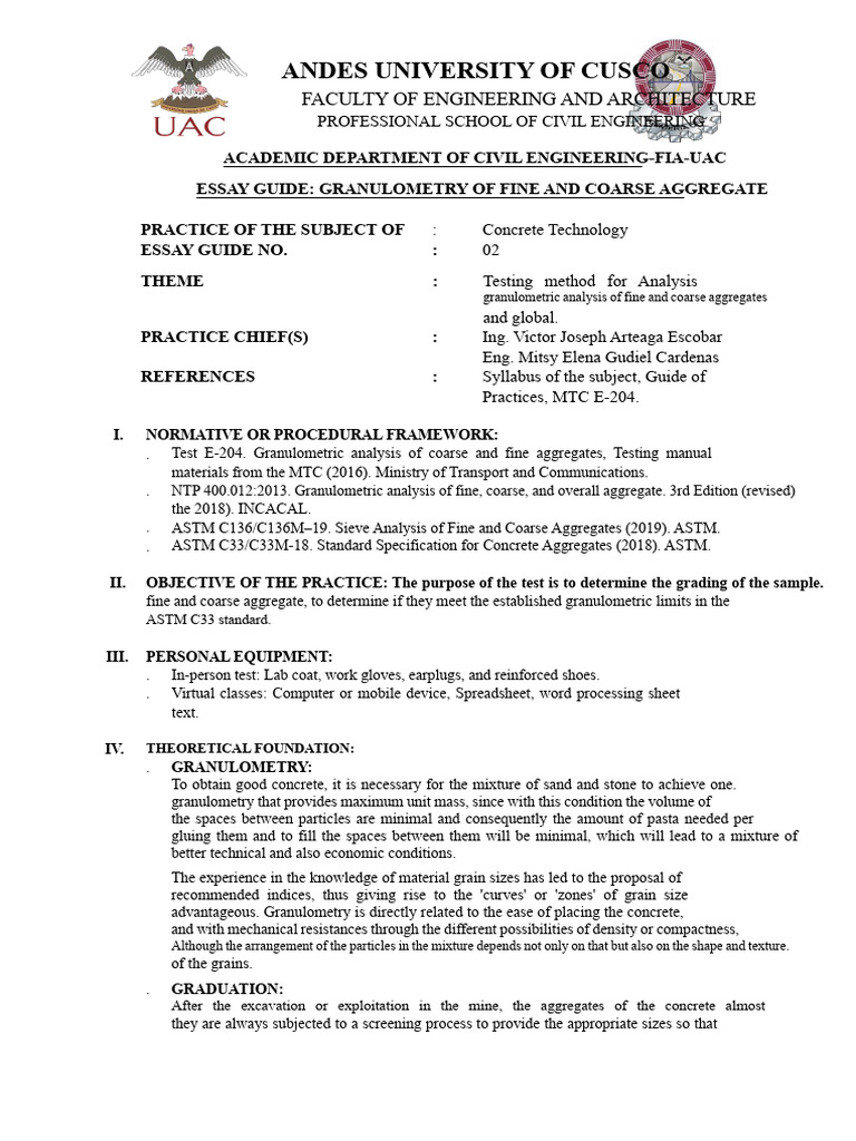 Granulometry Guide for Concrete Aggregates | PDF | Concrete ...