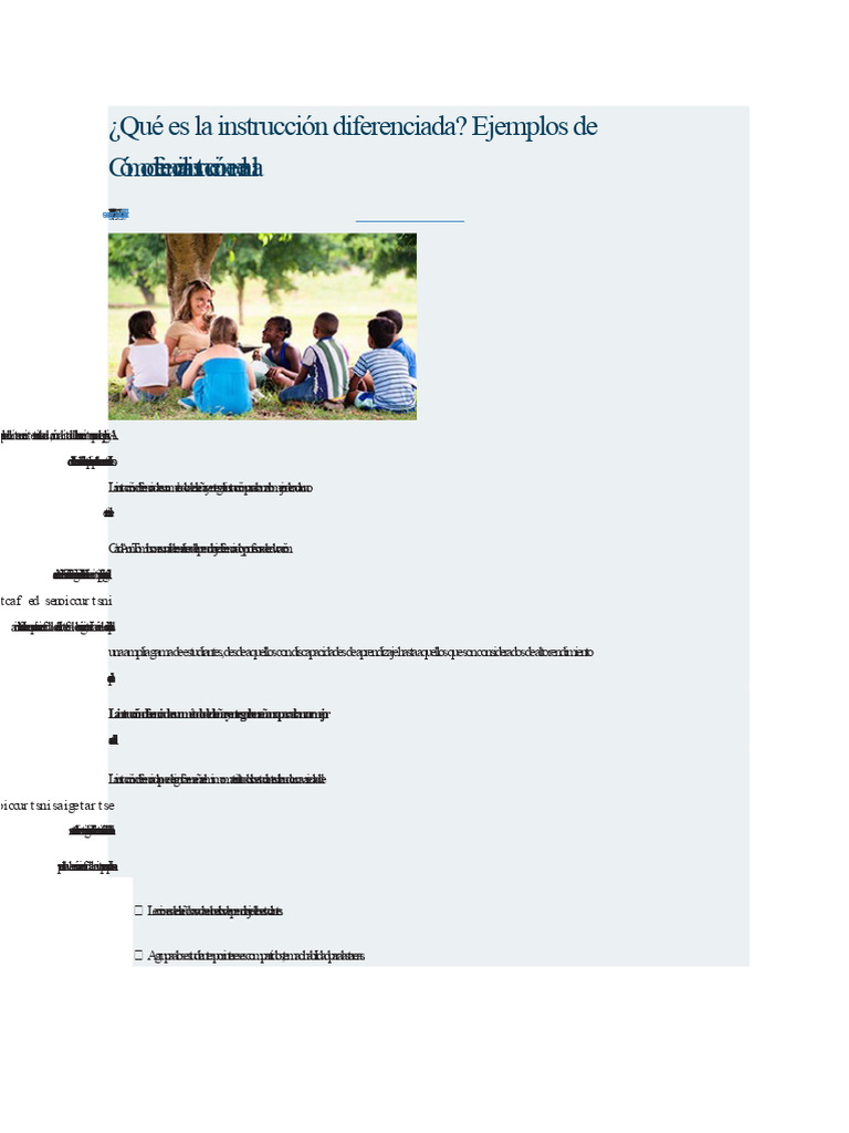 Ejemplos de Instrucción Diferenciada | PDF | Instrucción diferenciada ...
