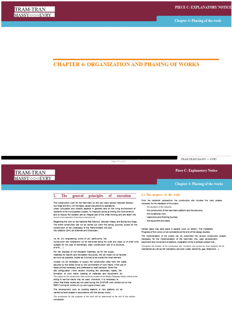 Phasing of The Works | PDF | Rail Transport | Traffic