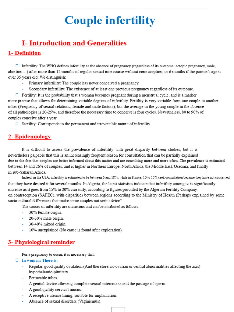 Couple Infertility | PDF | Infertility | Ovary