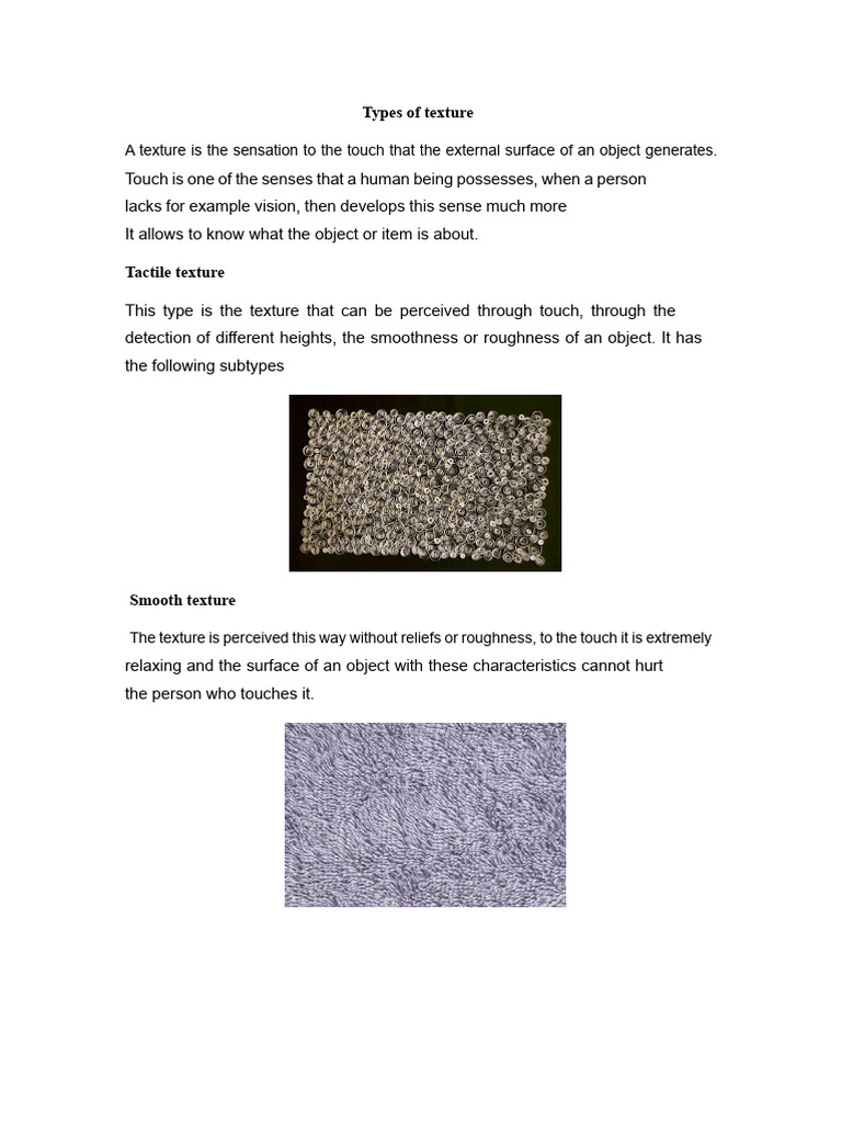 Types and Categories of Texture | PDF