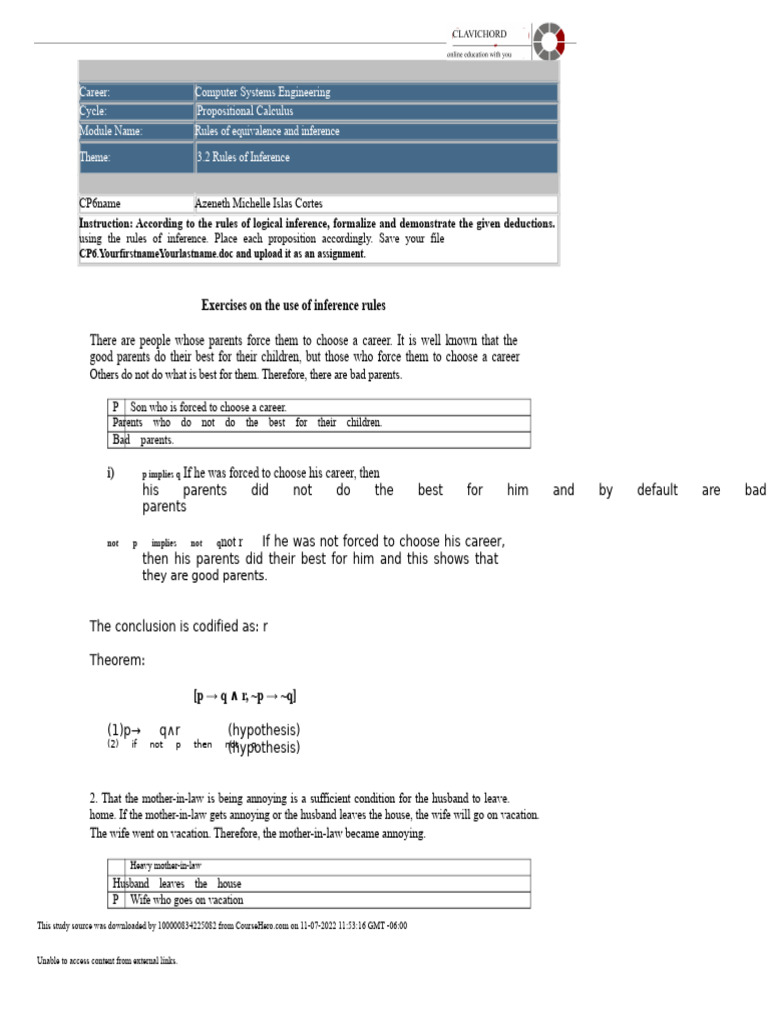 Task 6 Antonio | PDF | Inference | Deductive Reasoning