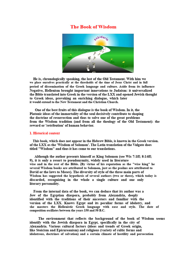 Understanding the Book of Wisdom | PDF | Wisdom | Old Testament