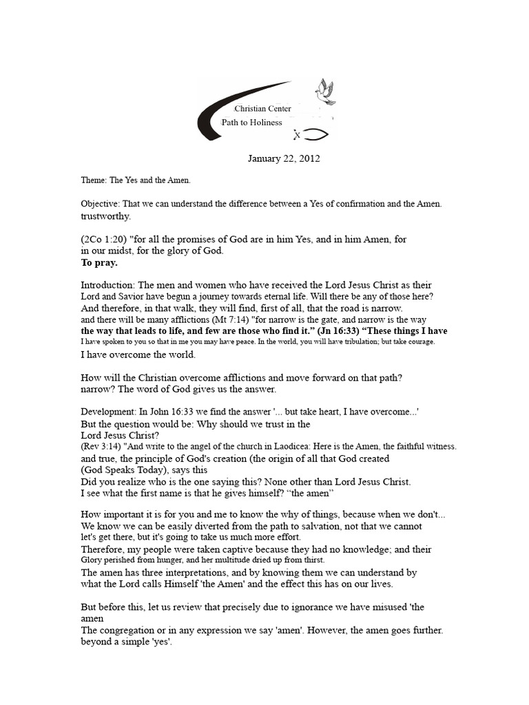 Understanding the Power of Amen | PDF | Amen | Logos (Christianity)