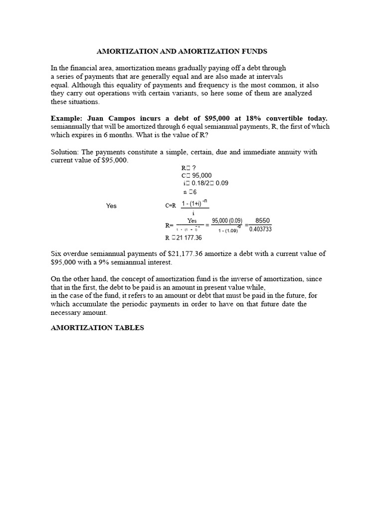 Understanding Amortization and Funds | PDF | Debt | Interest
