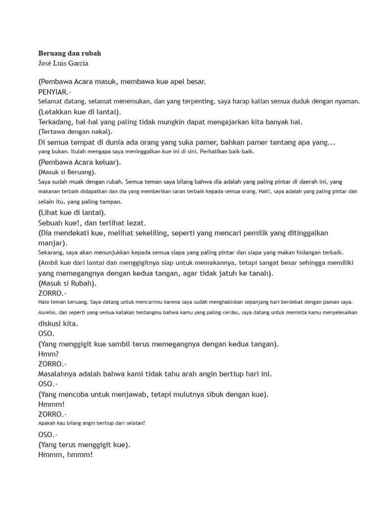Beruang Dan Rubah | PDF