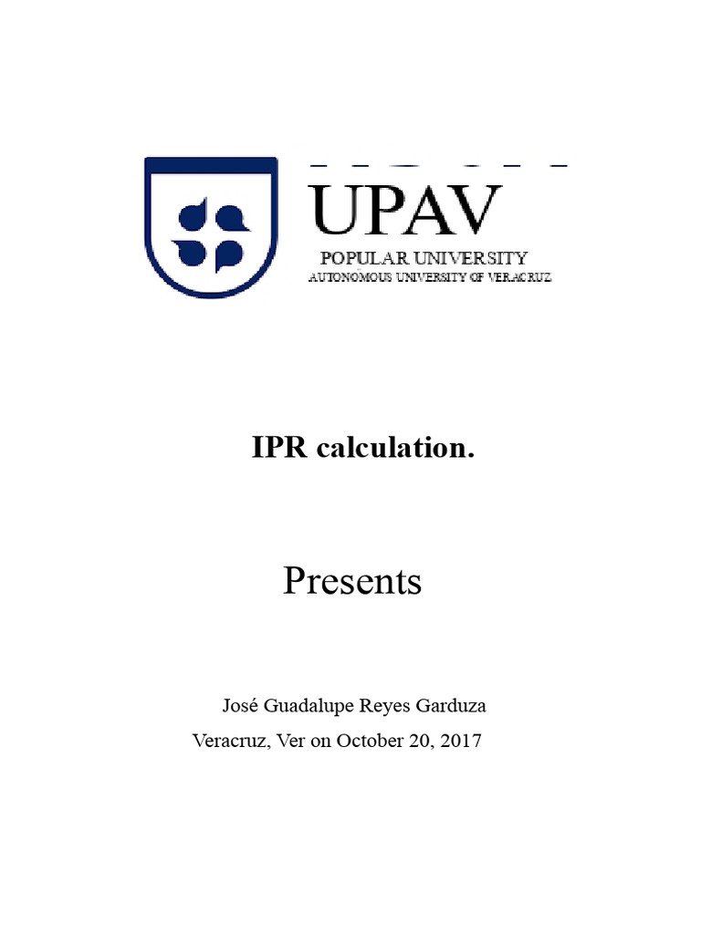 Calculation of IPR | PDF | Petroleum Reservoir | Fluid Dynamics