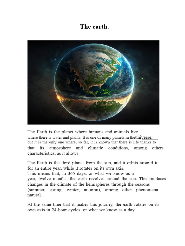 The Earth Informative Text | PDF