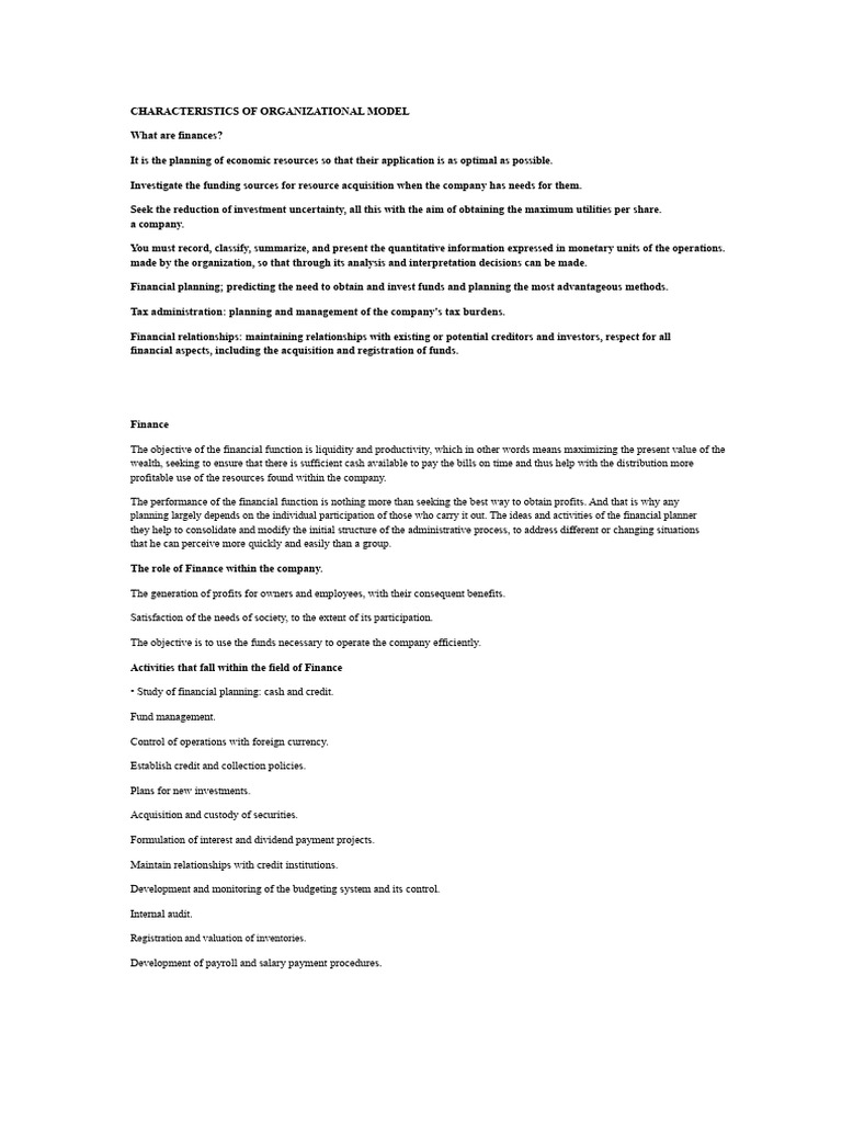 Understanding Organizational Finance Functions | PDF | Taxes | Mergers ...