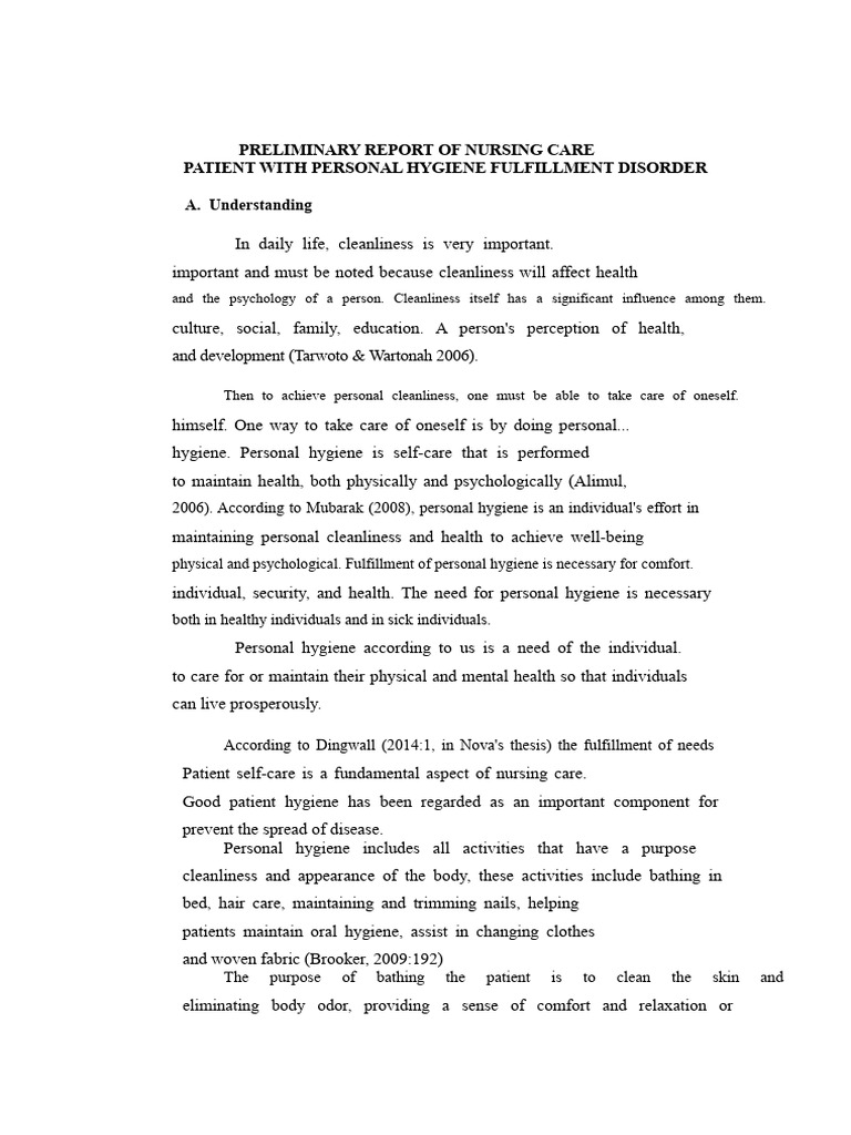 LP Personal Hygiene | PDF | Hygiene | Infection