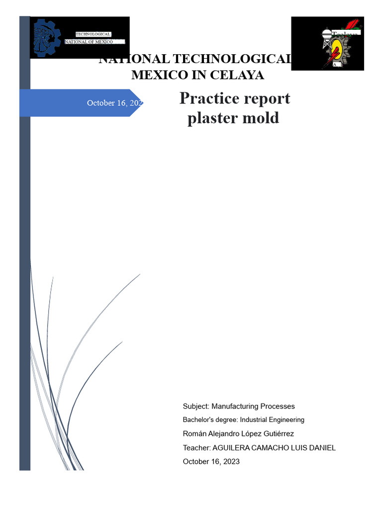 Gypsum Mold Practice Report | PDF | Plaster | Duct (Flow)