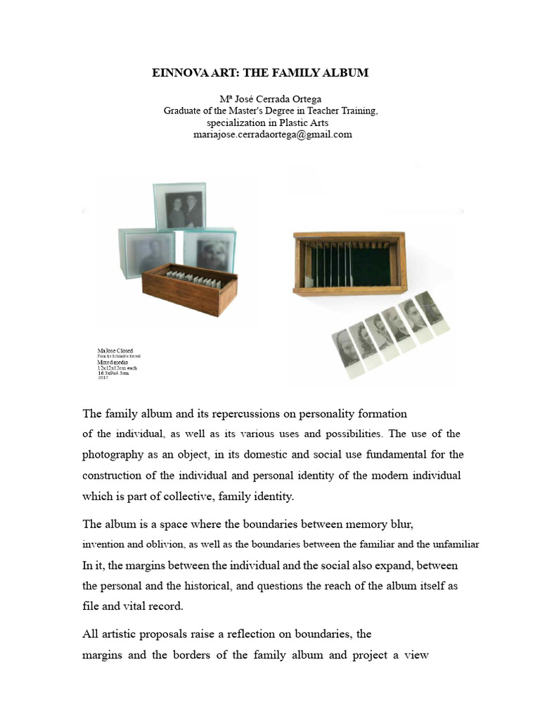 Family Album's Role in Identity Formation | PDF | Photograph | Reason