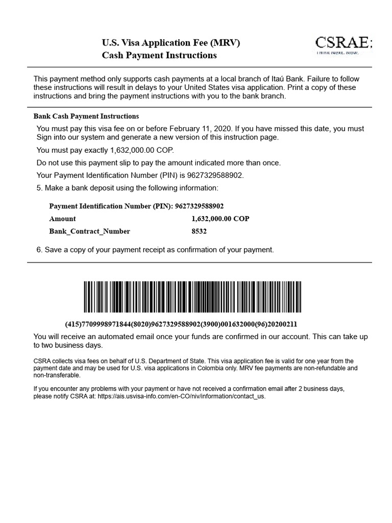 Visa Payment Instructions PDF | PDF | Payments | Banks