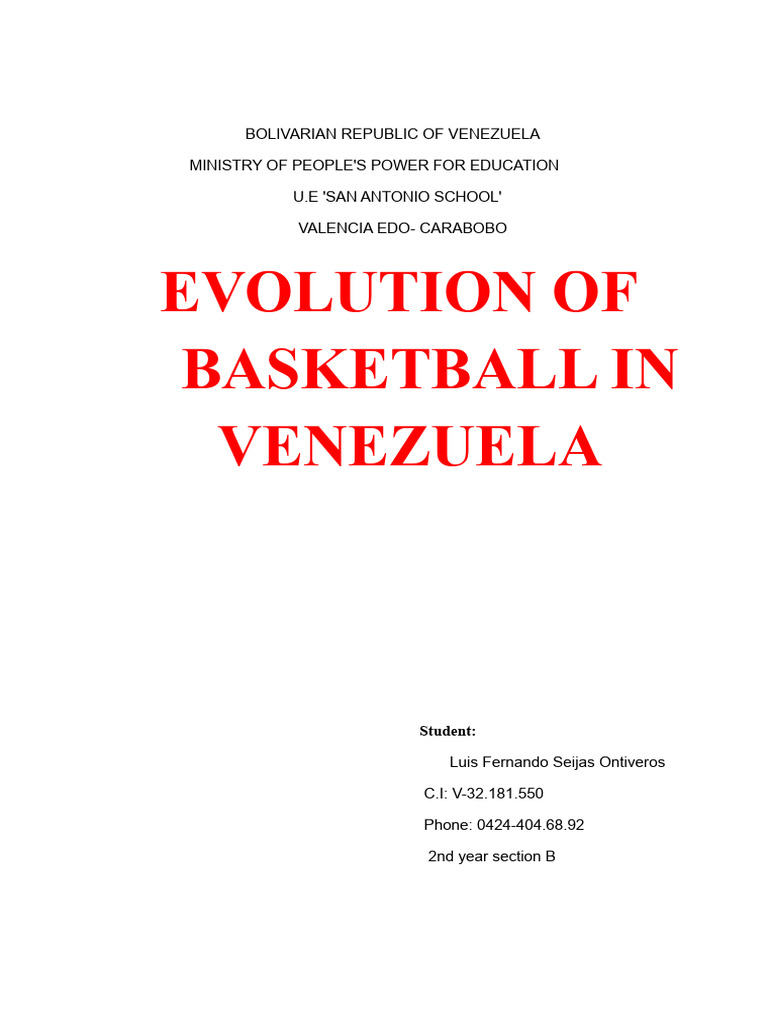 Evolution of Basketball in Venezuela | PDF | Venezuela | Sports