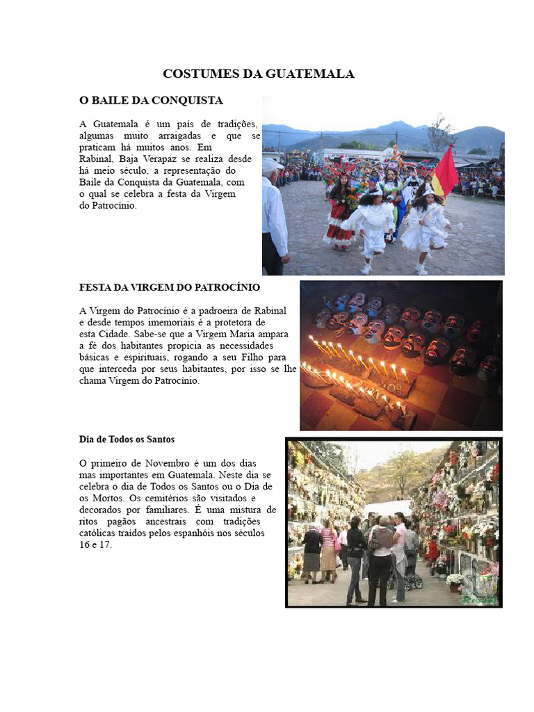 COSTUMES e Tradições DA GUATEMALA Pequeno | PDF | Guatemala