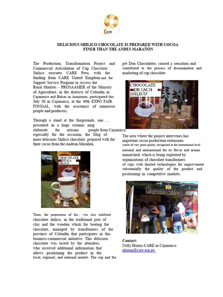 Shilico Chocolate: A Local Delight | PDF | Chocolate | Cocoa Bean
