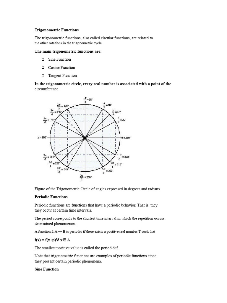 Trigonometric Functions | PDF | Trigonometric Functions | Function (Mathematics)