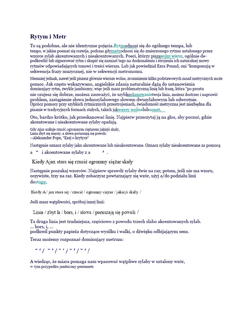 Rytm I Metrum | PDF