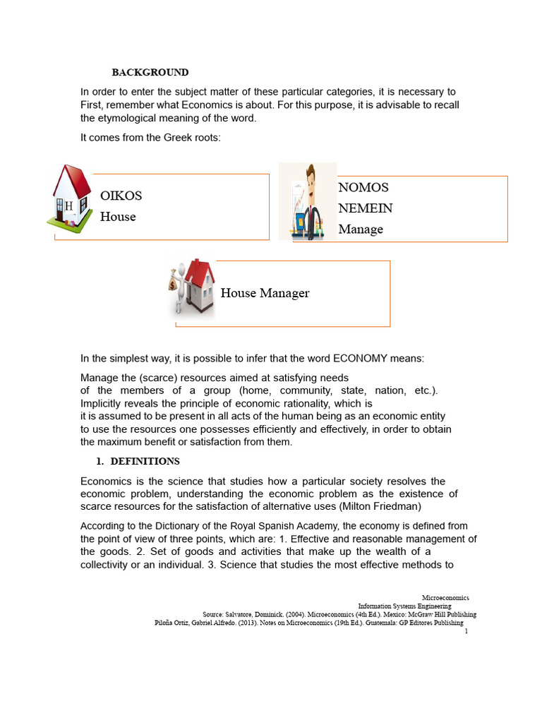 C 1 and 2 CONCEPT OF ECONOMICS, DIVISIONS OF ECONOMICS | PDF ...