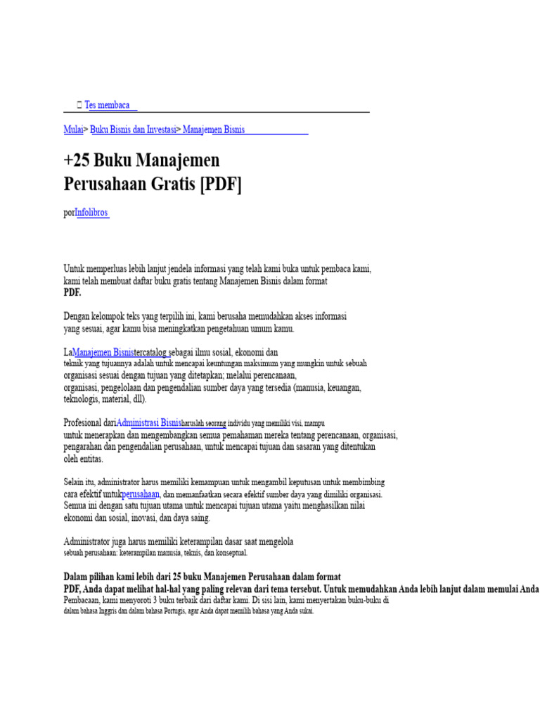 Buku Gratis Manajemen Perusahaan PDF | PDF