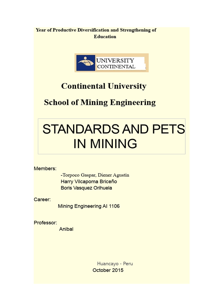 Mining Standards: ISO, OHSAS Overview | PDF | Regulatory Compliance ...