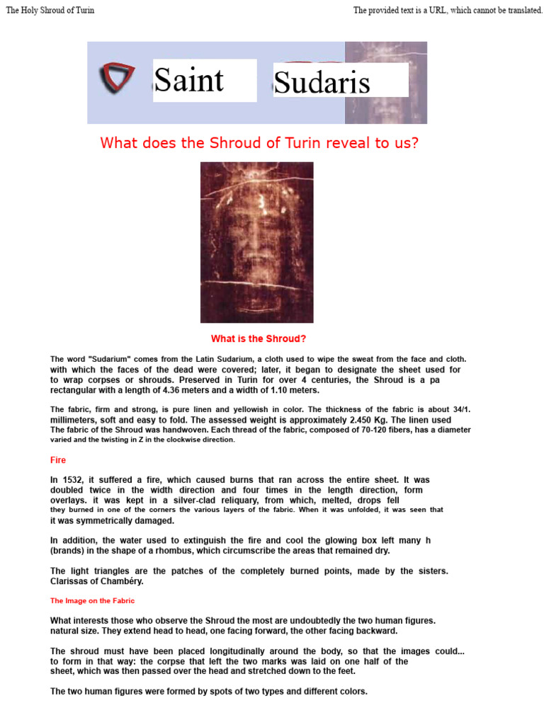 Unveiling the Shroud of Turin Mystery | PDF | Shroud Of Turin ...