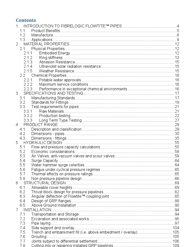 Engineering Guidelines 01 | PDF | Fiberglass | Pipe (Fluid Conveyance)