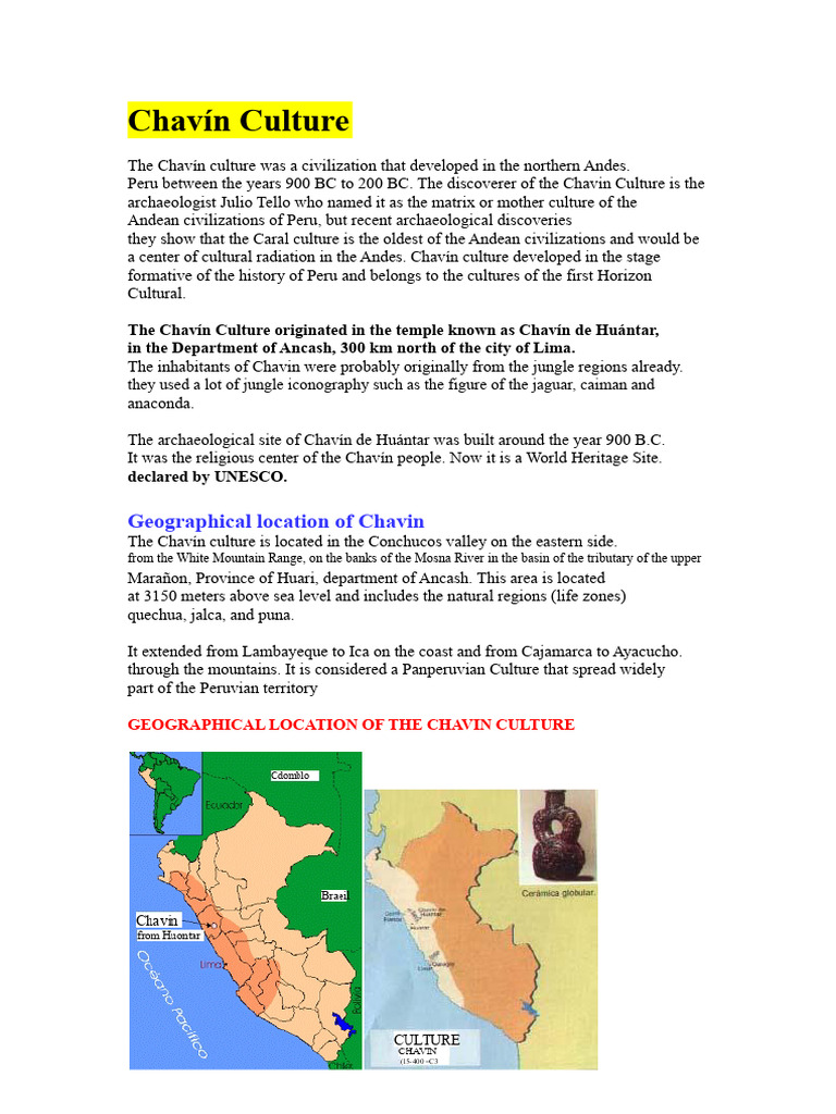 Chavin Culture | PDF