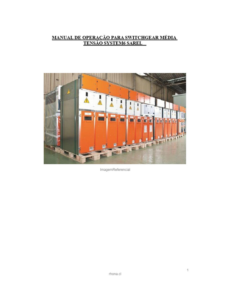 Manual de Operação Switchgear SAREL | PDF | Motores | Terra