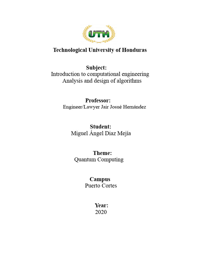 Essay On Quantum Computers | PDF | Quantum Computing | Applied Mathematics