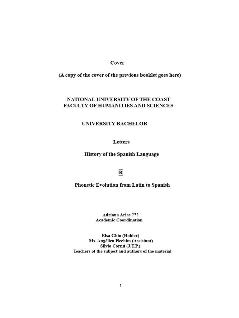 File 102 (Page 2, HLE Folder) - Booklet 1 Phonetic Evolution From Latin ...