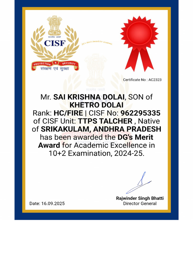 DG Certificate | PDF