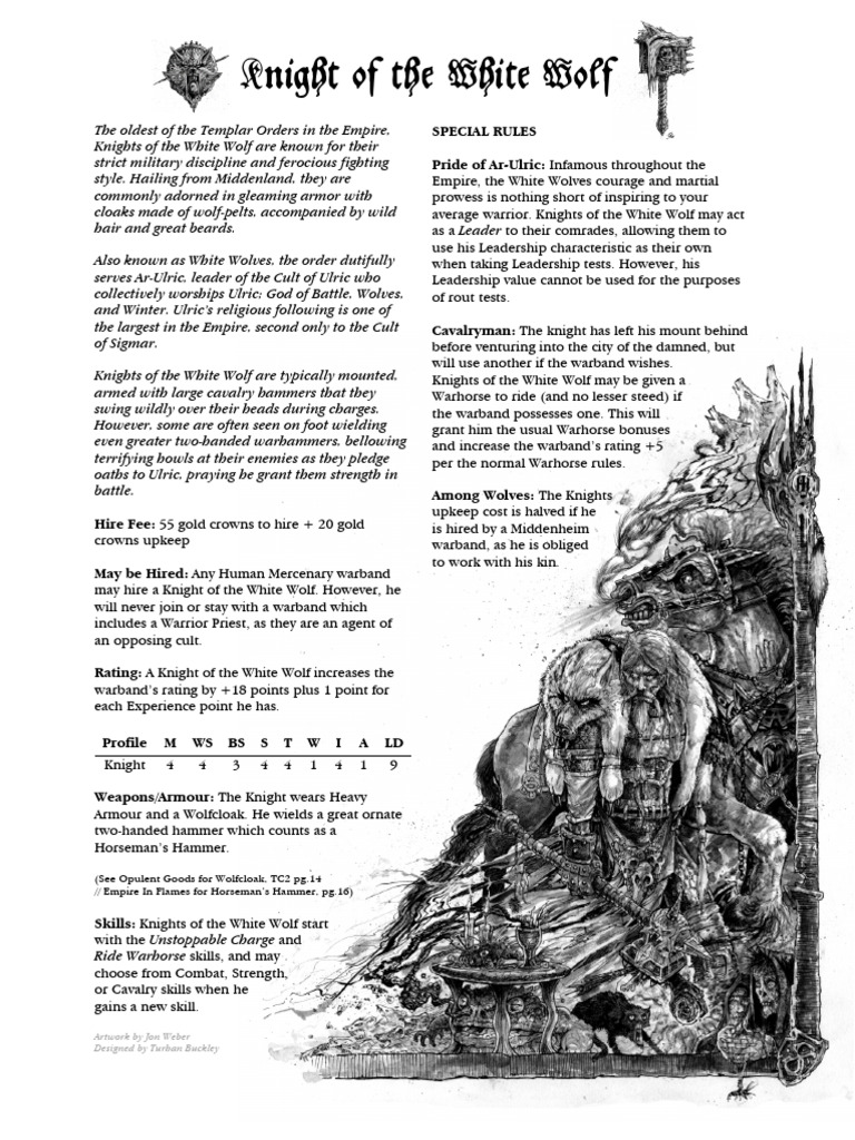Knight of The White Wolf | PDF | Knight | Military