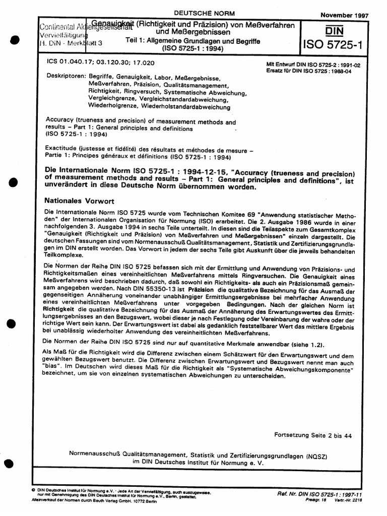Din Iso 5725 01 | PDF
