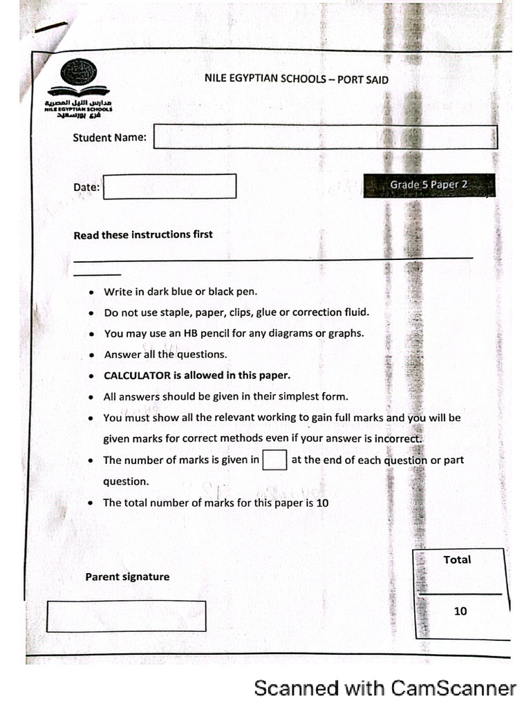 Maths-Grade5-B3-W5-U6-RevisionSheet1 - Extra - (PortSaid) 4 | PDF