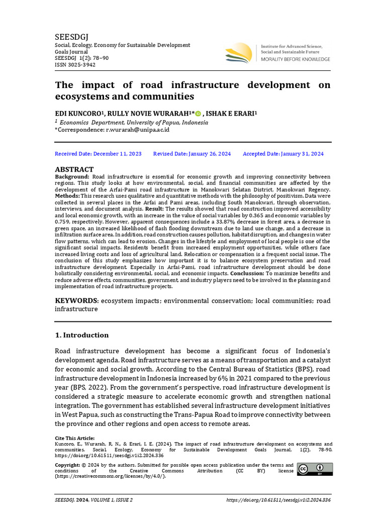 Road Infrastructure's Impact on Ecosystems | PDF | Cost Of Living ...
