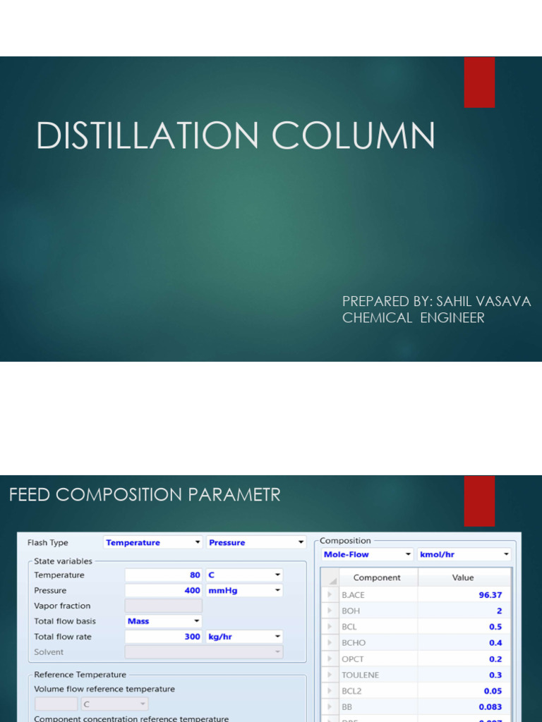 Distillation Column Design Parameters | PDF | Liquids | Pressure