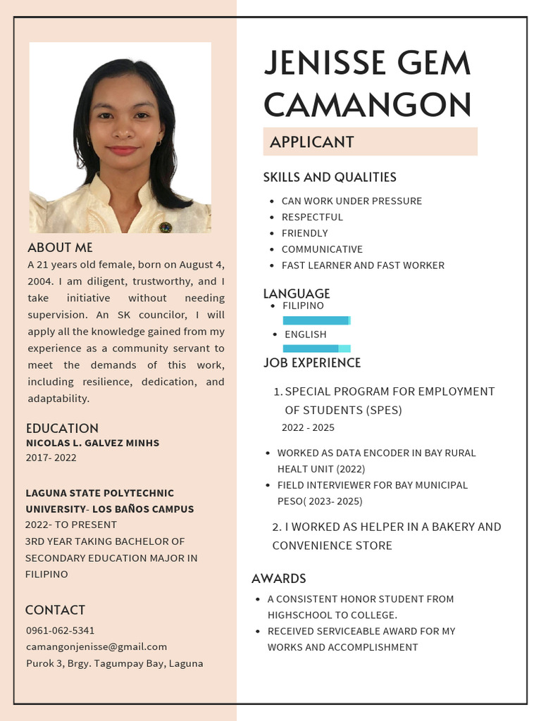 CV - Jenisse Gem Camangon - 20250910 - 201726 - 0000 | PDF