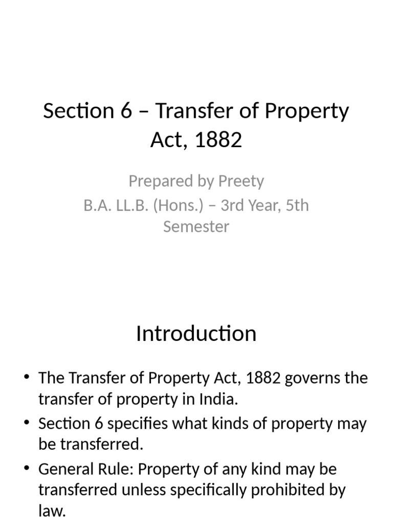 Exceptions in Property Transfer Act | PDF | Property | Property Law
