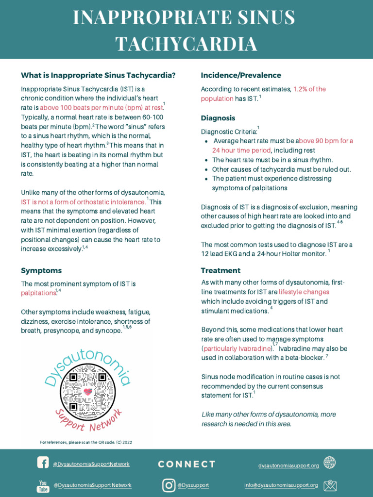 Inappropriate Sinus Tachycardia Handout | PDF | Heart Rate ...