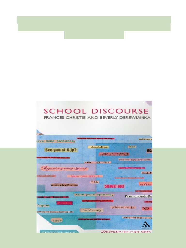 School Discourse Learning To Write Across The Years of Schooling ...