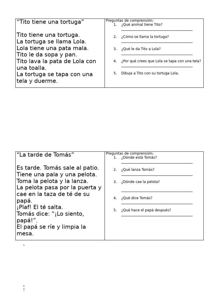 Historias de Tito, Tomás y Tina | PDF