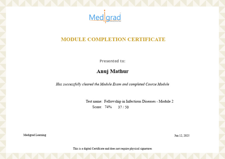 Fellowship Completion Certificate | PDF