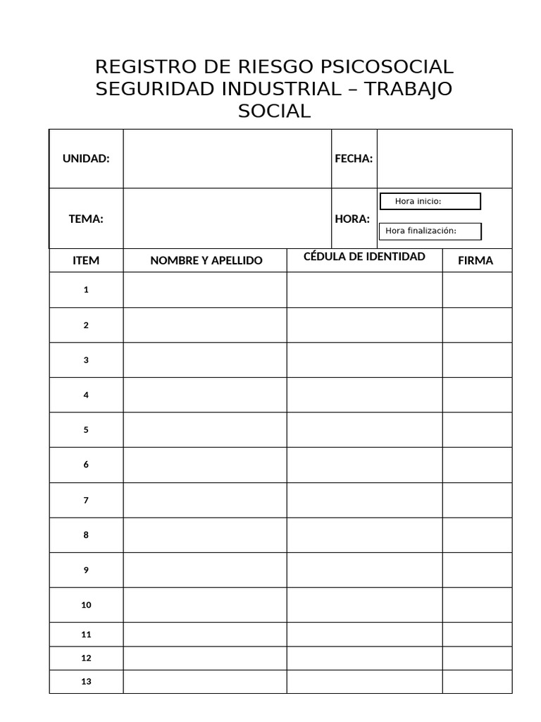 Formato de Registro | PDF