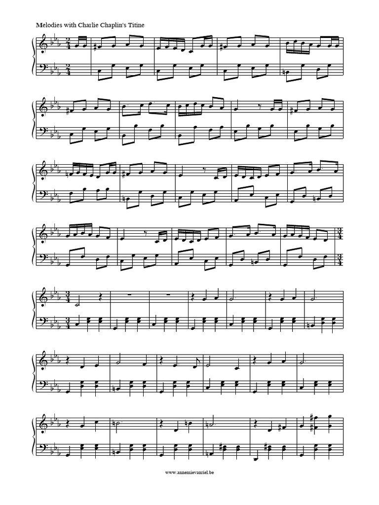 Melodies de Charlie Chaplin - Titine | PDF