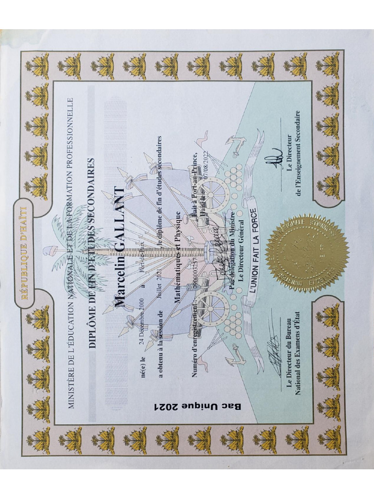 Diplôme Ns4 Gallant | PDF