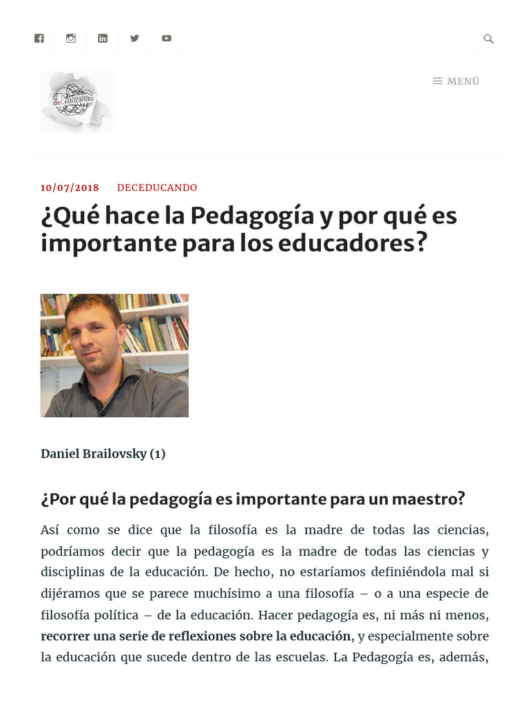 ¿Qué Hace La Pedagogía y Por Qué Es Importante para Los Educadores - Ediciones Deceducando ...