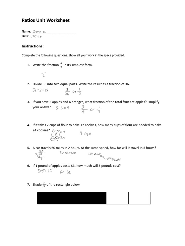 Ratios Practice Worksheet for Students | PDF