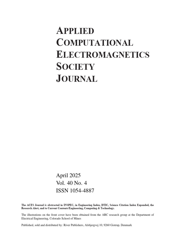 ACES Journal April 2025 FBMatter | PDF | Equations | Electromagnetism